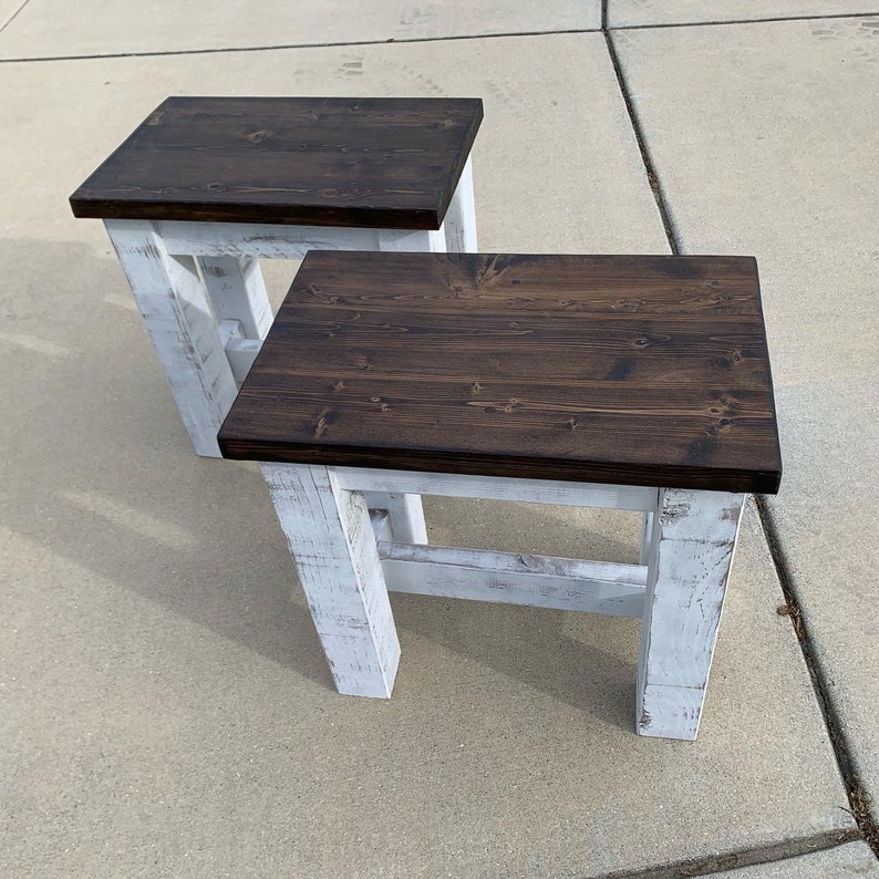 Rustic Farm House Country Chic Bar Stool or Side Table - Etsy