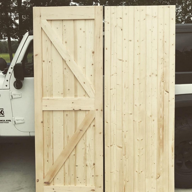Custom Built Solid Wood Barn Door - Etsy