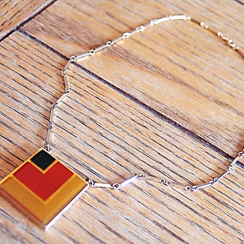 Colorblock Necklace - Etsy