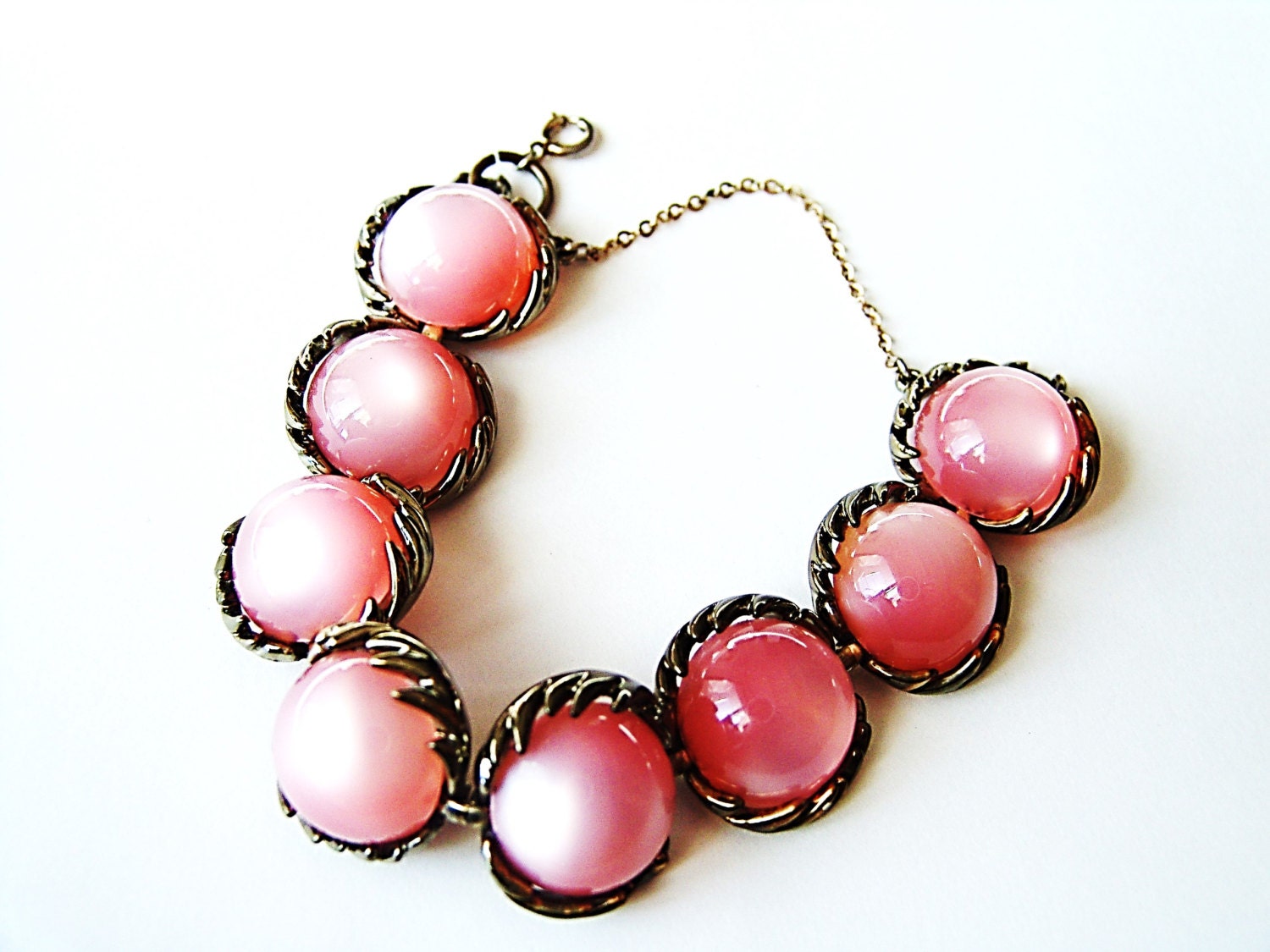 Bubble Gum Bracelet Rose Pink Translucent Color Pearly | Etsy