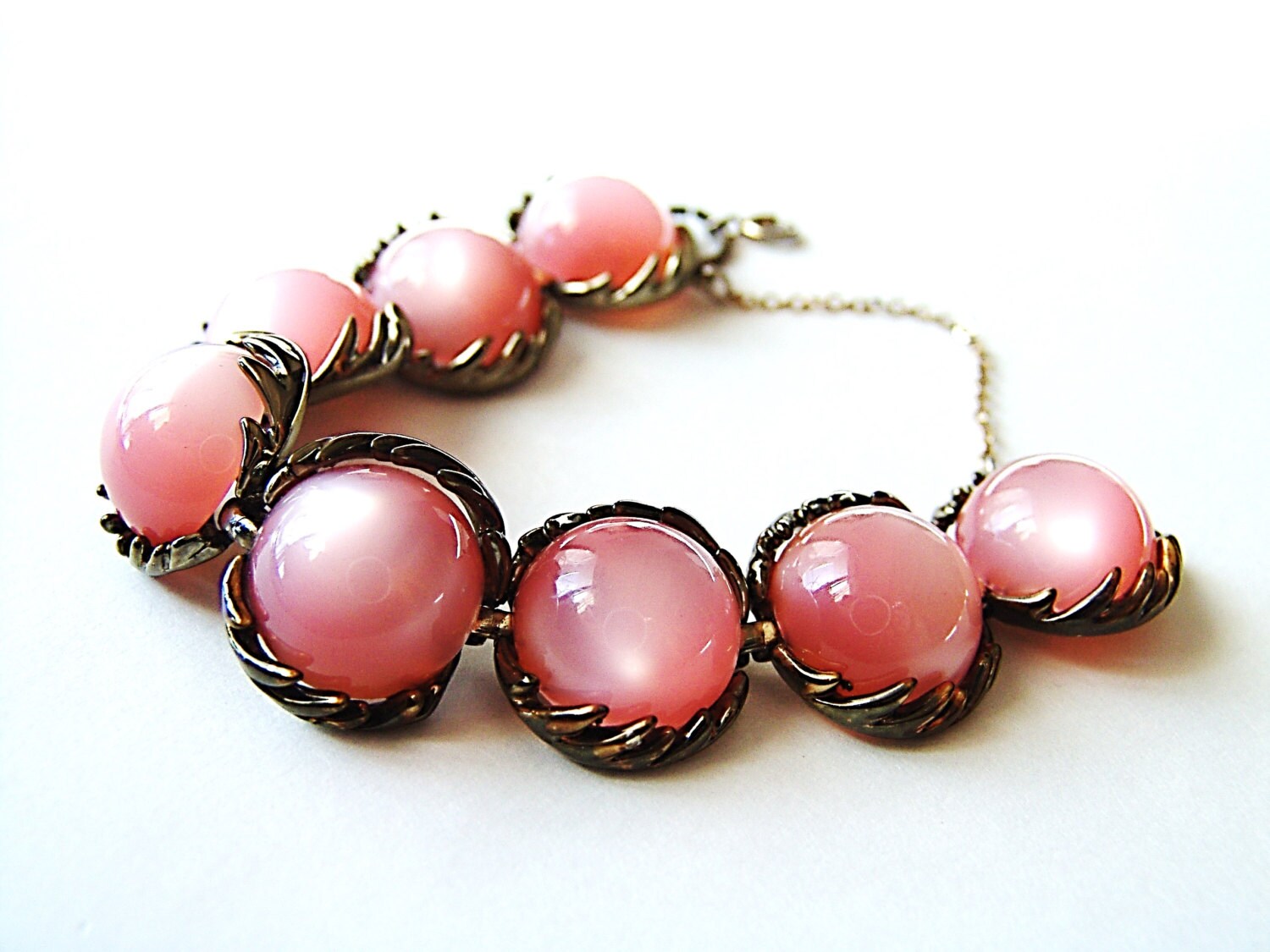 Bubble Gum Bracelet Rose Pink Translucent Color Pearly | Etsy