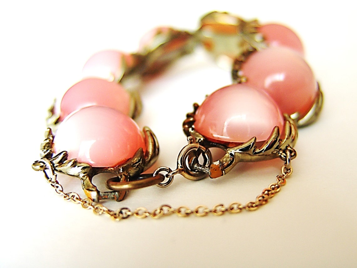 Bubble Gum Bracelet Rose Pink Translucent Color Pearly | Etsy