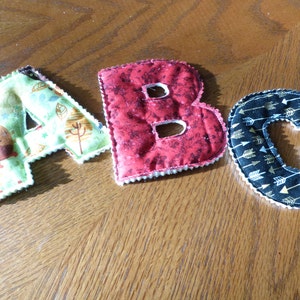 Plush "quilted" Fabric Alphabet Letters or Numbers SET - Etsy