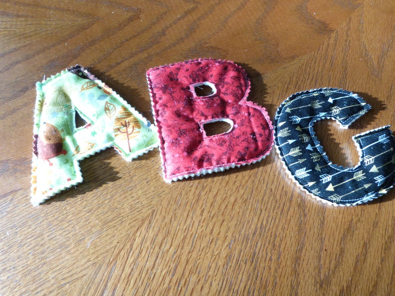 Plush Quilted Fabric Alphabet Letters or Numbers | Etsy