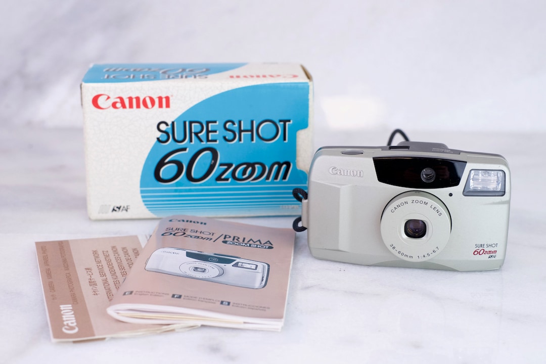Canon Sure Shot 60 Zoom Point and Shoot 35mm Film Camera With Strap ...