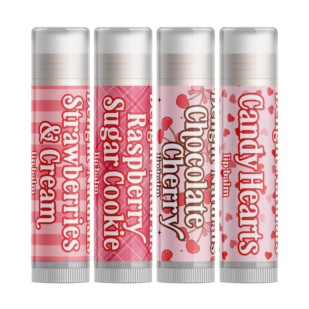 Delight Naturals Valentine's Day Lip Balm Set - Etsy