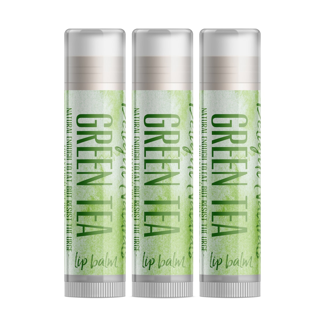 Delight Naturals Green Tea Lip Balm - Three Pack - Etsy