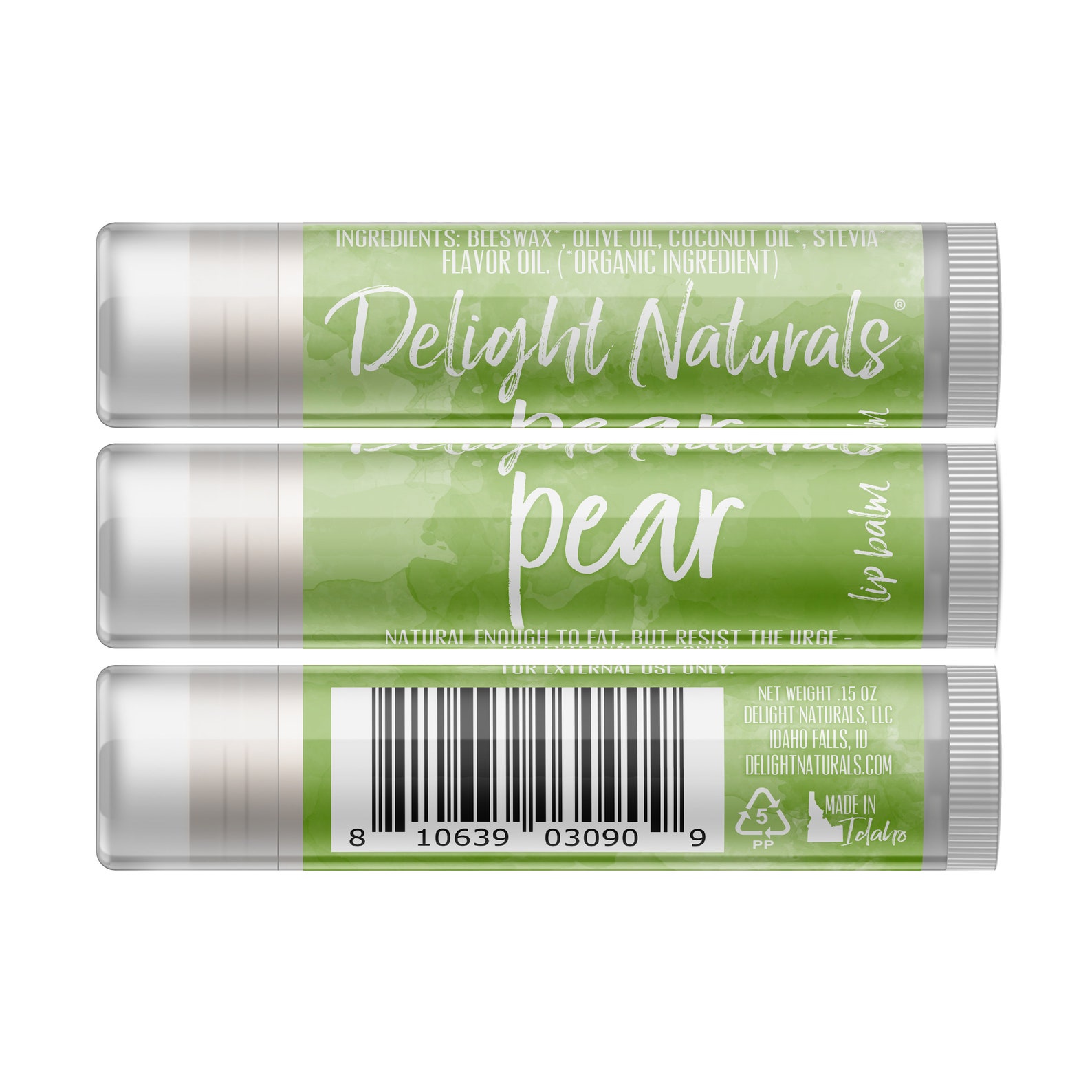Delight Naturals Pear Lip Balm - Three Pack - Etsy