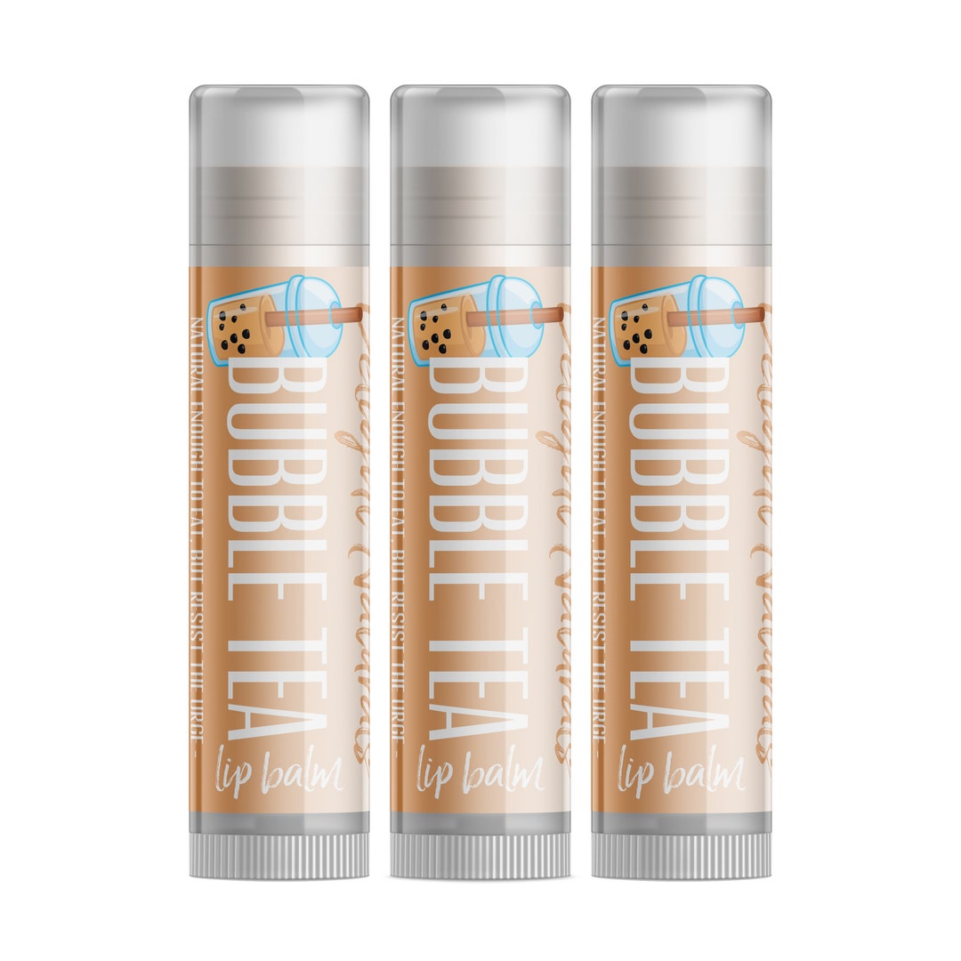 Delight Naturals Bubble Tea Lip Balm - Three Pack - Etsy