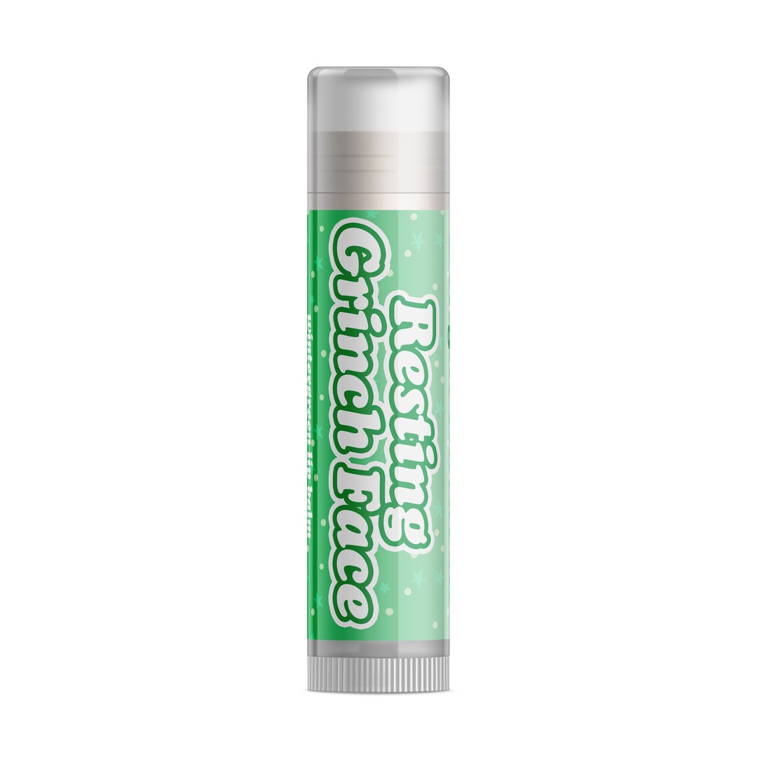 Delight Naturals Resting Grinch Face Lip Balm Single Tube - Etsy