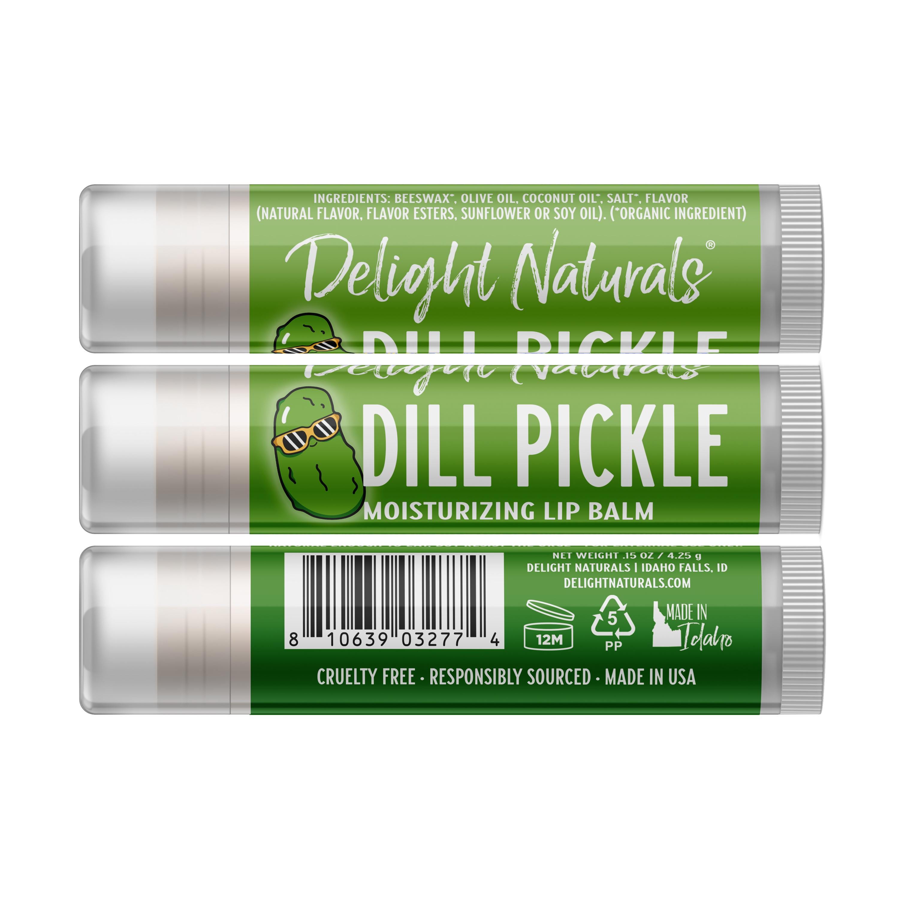 Delight Naturals Weird Flavors Lip Balm Set – Dill Pickle Pizza Bacon ...