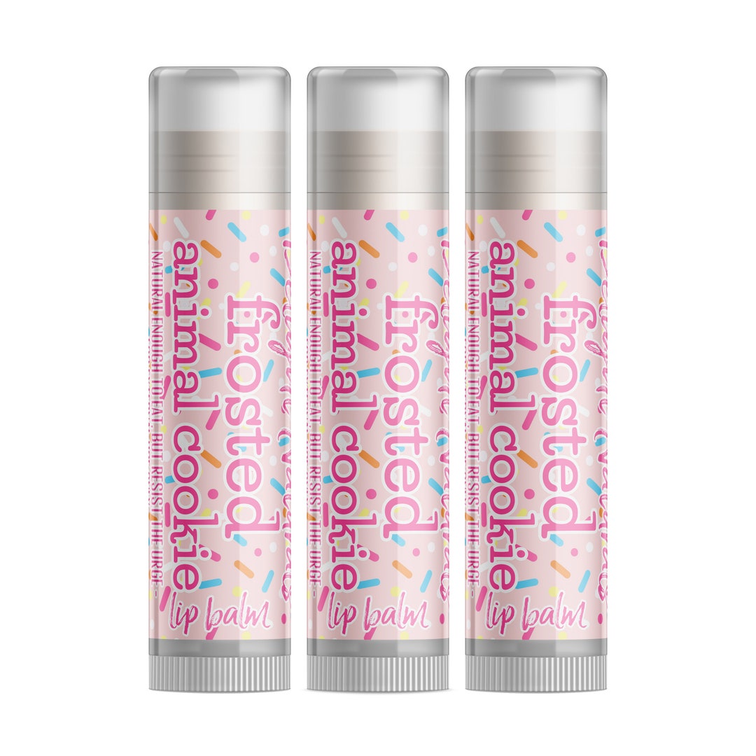 Delight Naturals Frosted Animal Cookie Lip Balm - Three Pack - Etsy