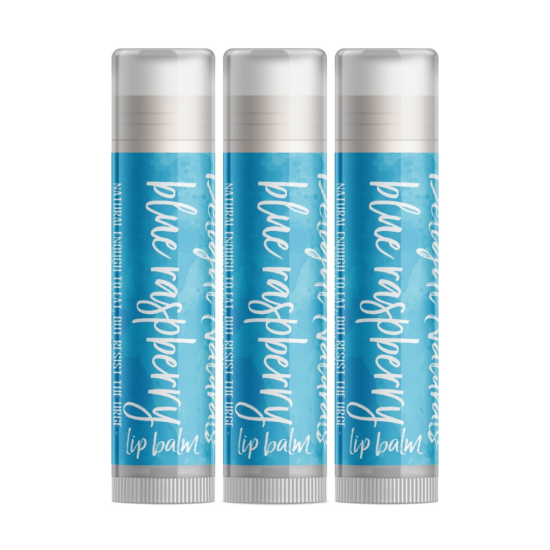 Delight Naturals Blue Raspberry Lip Balm - Three Pack - Etsy