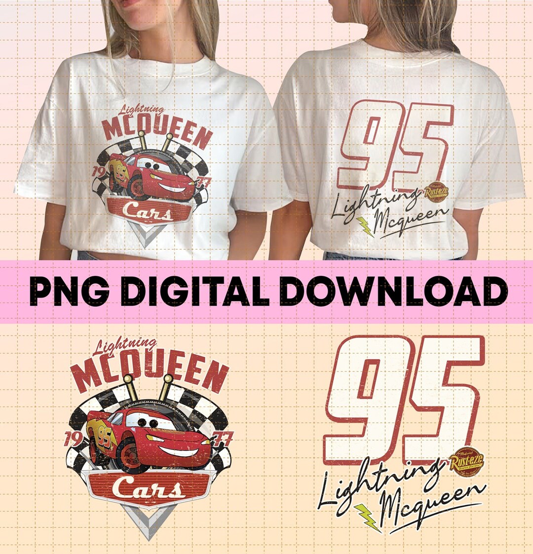 Vintage Lightning Mcqueen Png, Lightning Mcqueen Number Back ...