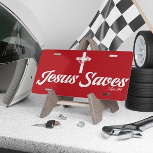 Jesus Saves Front Auto Tag License Plate-christian Gift-believer Gift ...