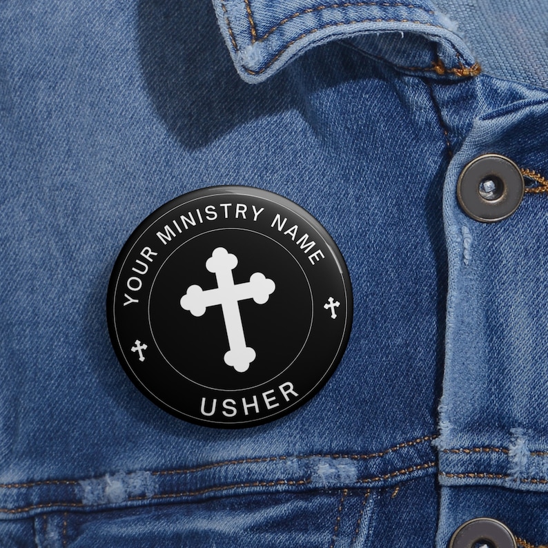 Custom Ministry Usher Pin Badge/button: A Beacon of Welcome and Service ...