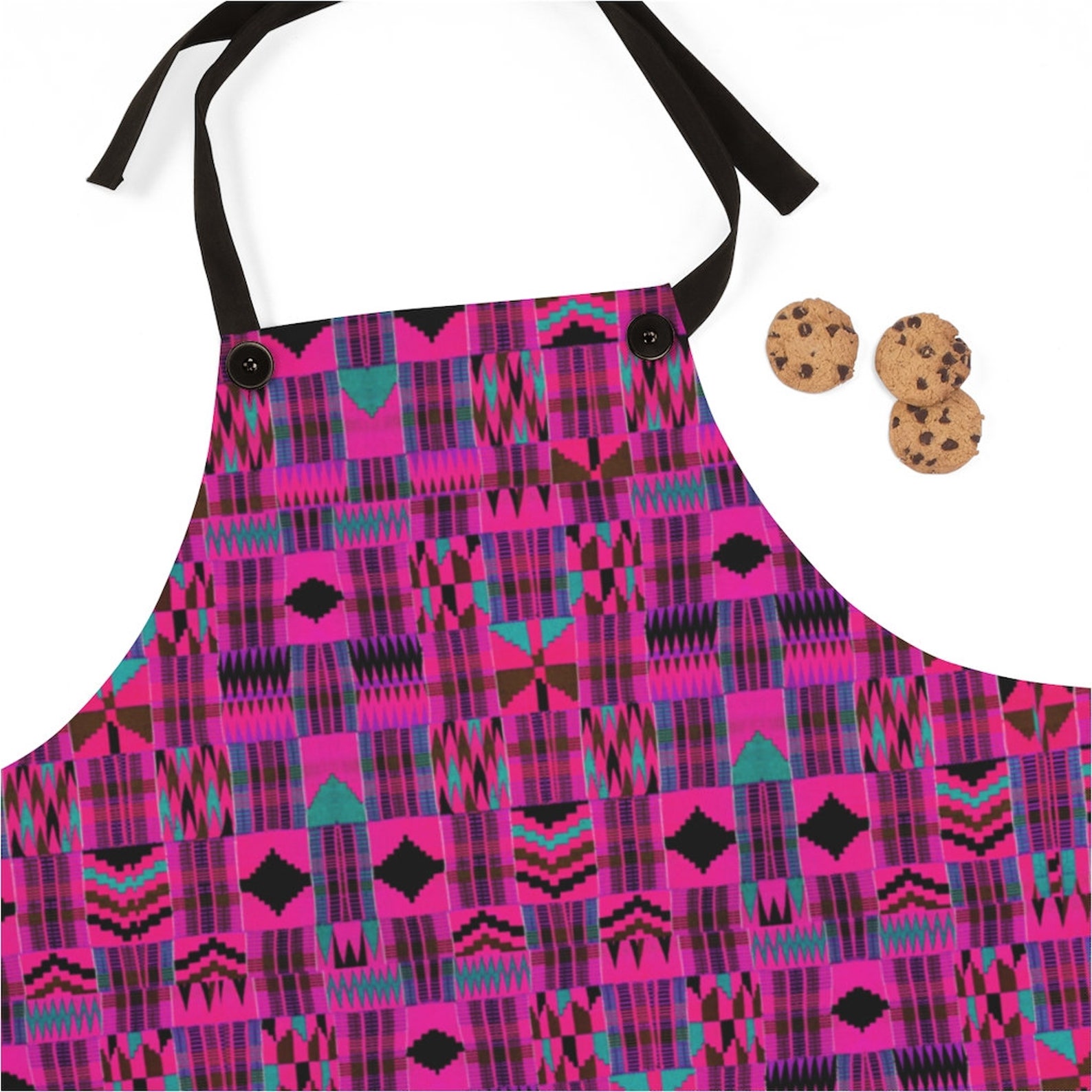 Pink Kente Apron-african Apron-afrocentric Aprons-ankara Apron-african ...