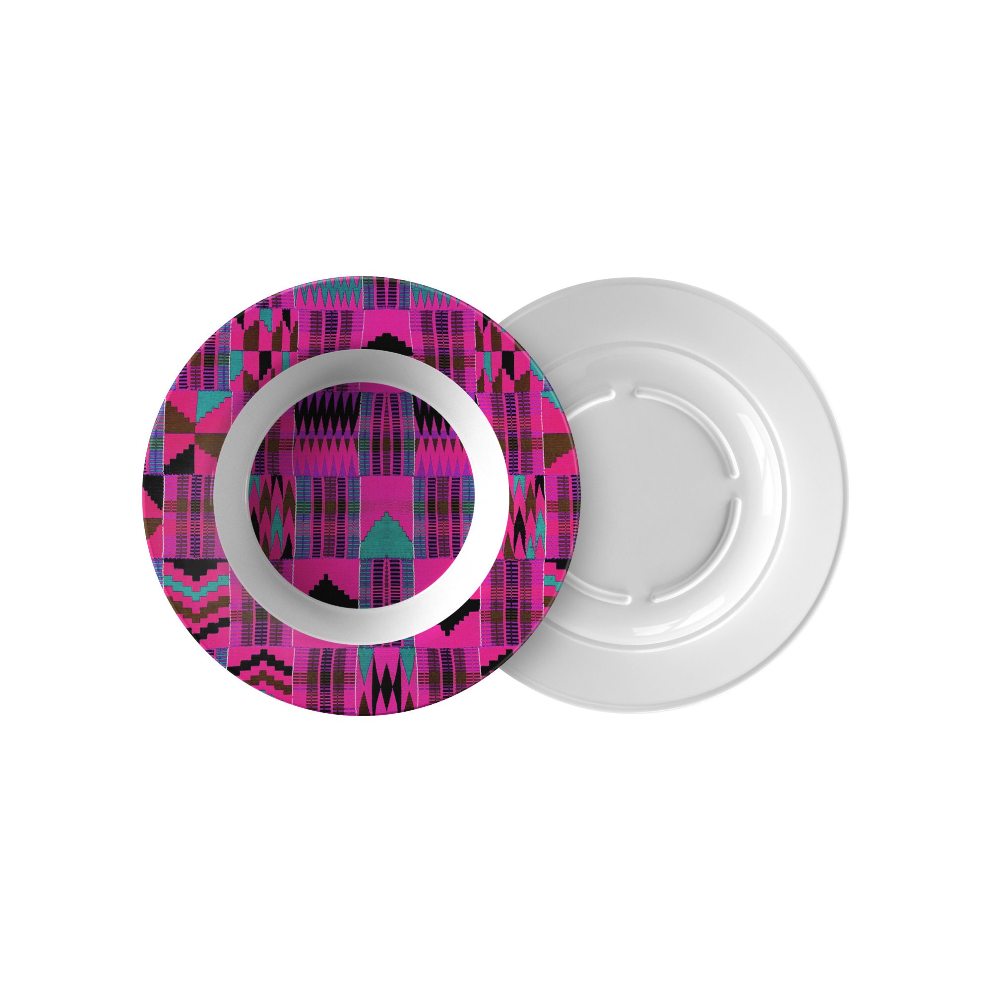 Pink African Kente Bowl, African Kente Dinnerware - Etsy