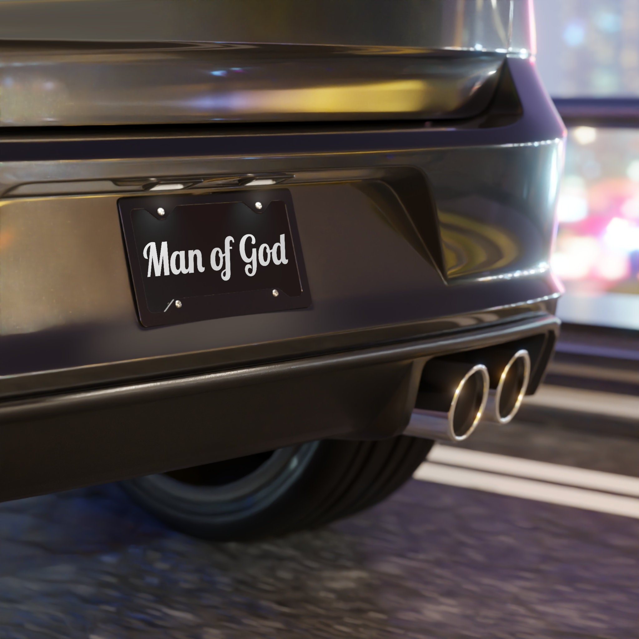 Man of God-front Auto Tag License Plate-christian Gift-believer Gift ...
