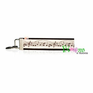 Music Notes Wristlet Keychain Key Fob - Etsy