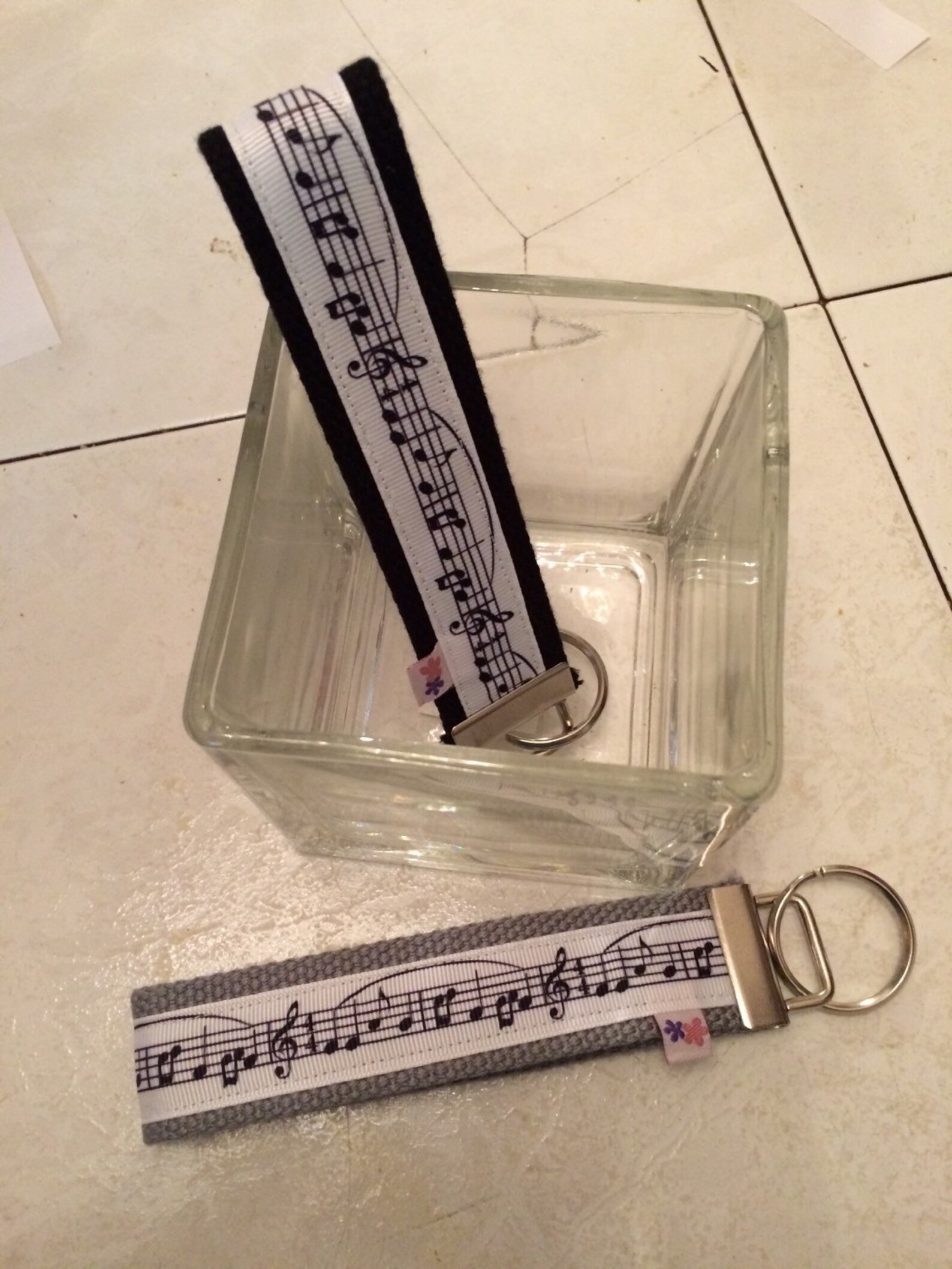 Music Notes Wristlet Keychain Key Fob - Etsy