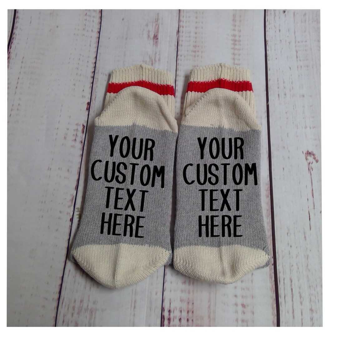 Custom Socks | Funny Socks | Your Words Here - Etsy