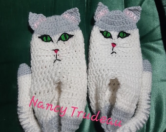 Kitty Cat Slippers Crochet Pattern 207 PDF Instant Download - Etsy