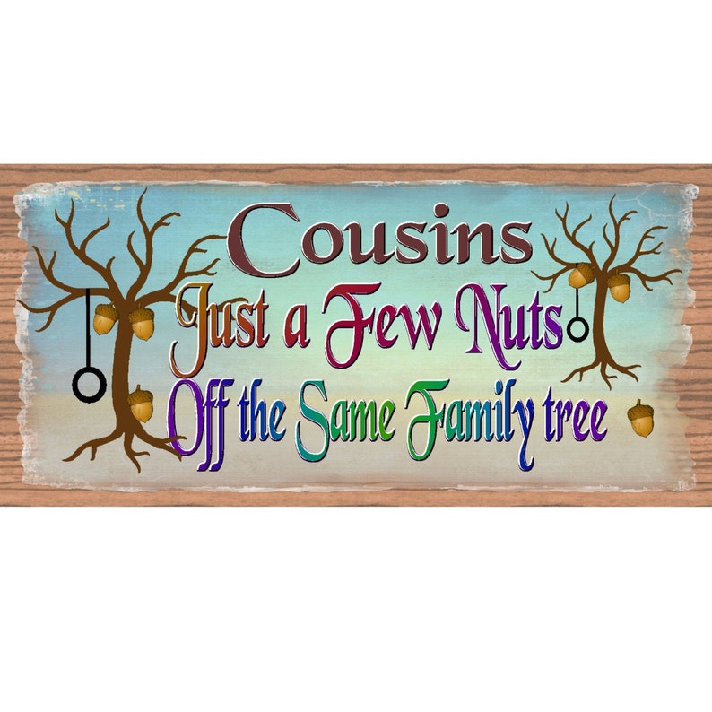 Cousin Wood Signs Handmade Wood sign Cousins GS1983 | Etsy