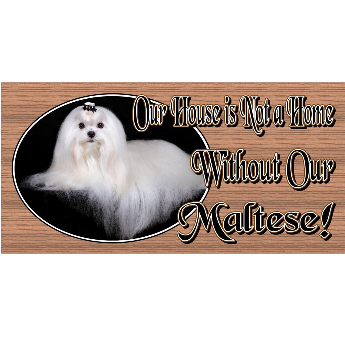Maltese Wood Sign Maltese Dog Plaque GS486 | Etsy