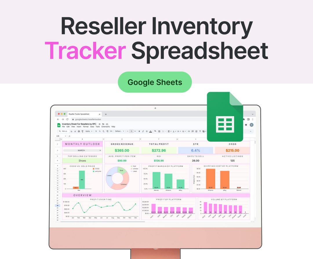 Reseller Inventory Tracker: Profit & SKU Dashboard (google Sheets ...
