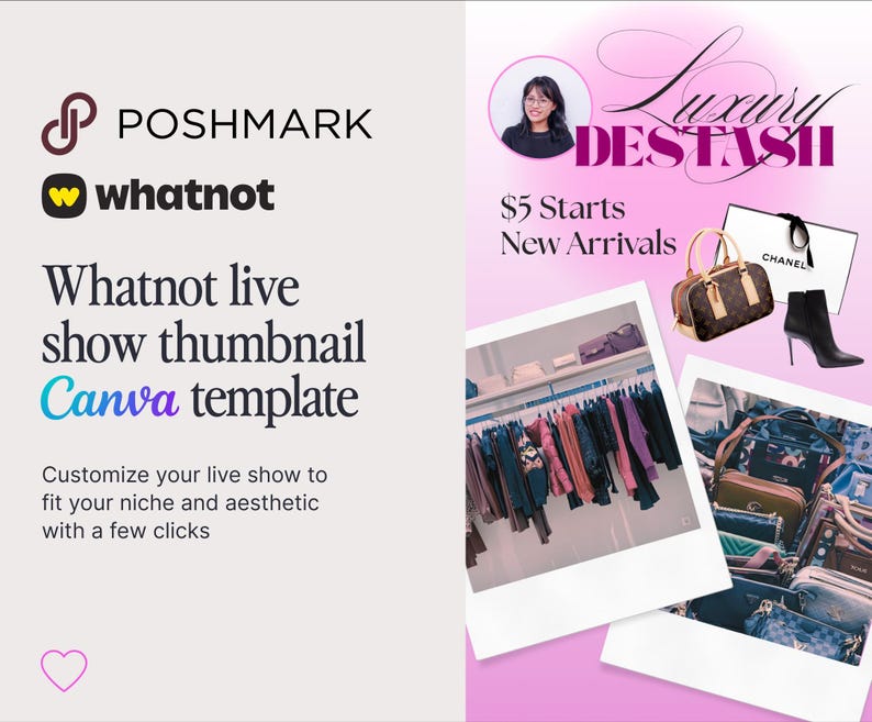 Editable Canva Template: Poshmark & Whatnot Reseller Covers - Etsy