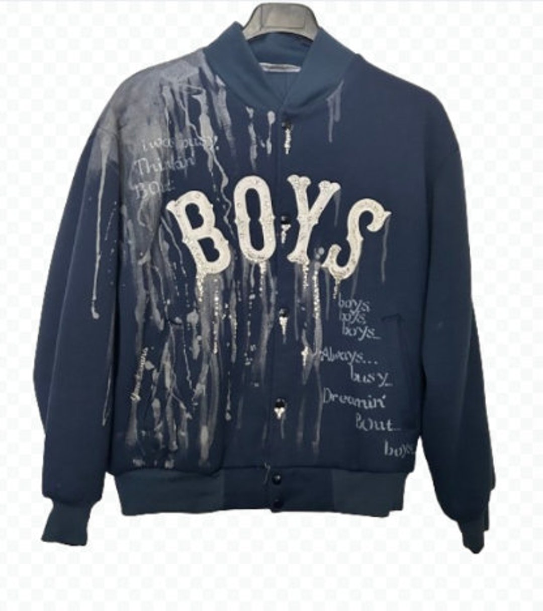 Rhinestone Jacket| Upcycled Jacket| Baseball Jacket |charli XCX ...