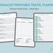 Printable PDF Travel Planning Pages Minimalist - Etsy
