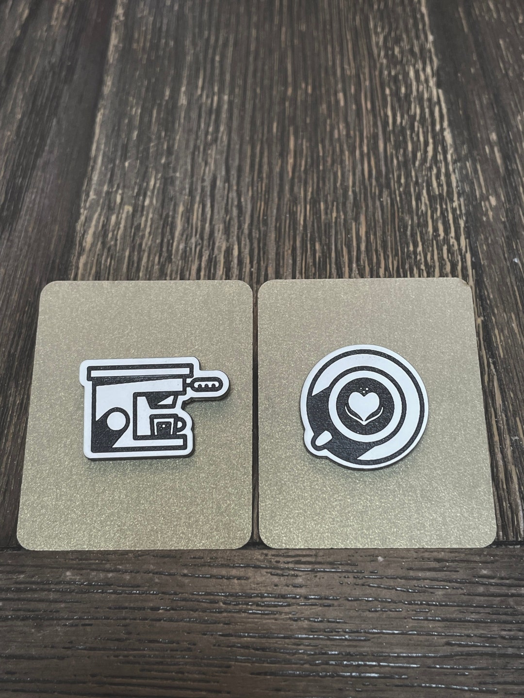 Espresso Machine and Latte Art Pin Made From Acrylic, Perfect ...