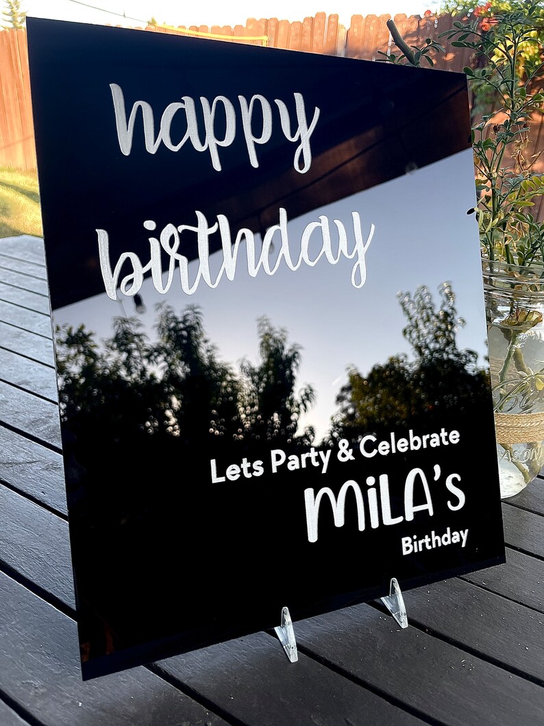 Birthday Engraved Acrylic Sign Perfect Birthday Decor for - Etsy