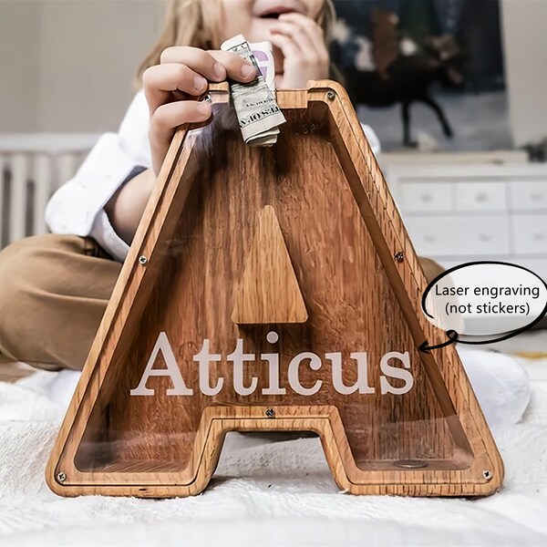 Wood Letter Coin Banks - Etsy