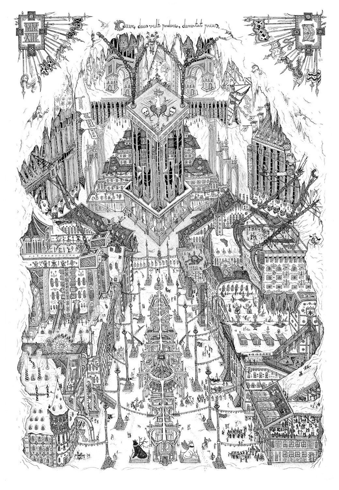 Underground Ink Drawing Print, A3 42x30cm - Etsy