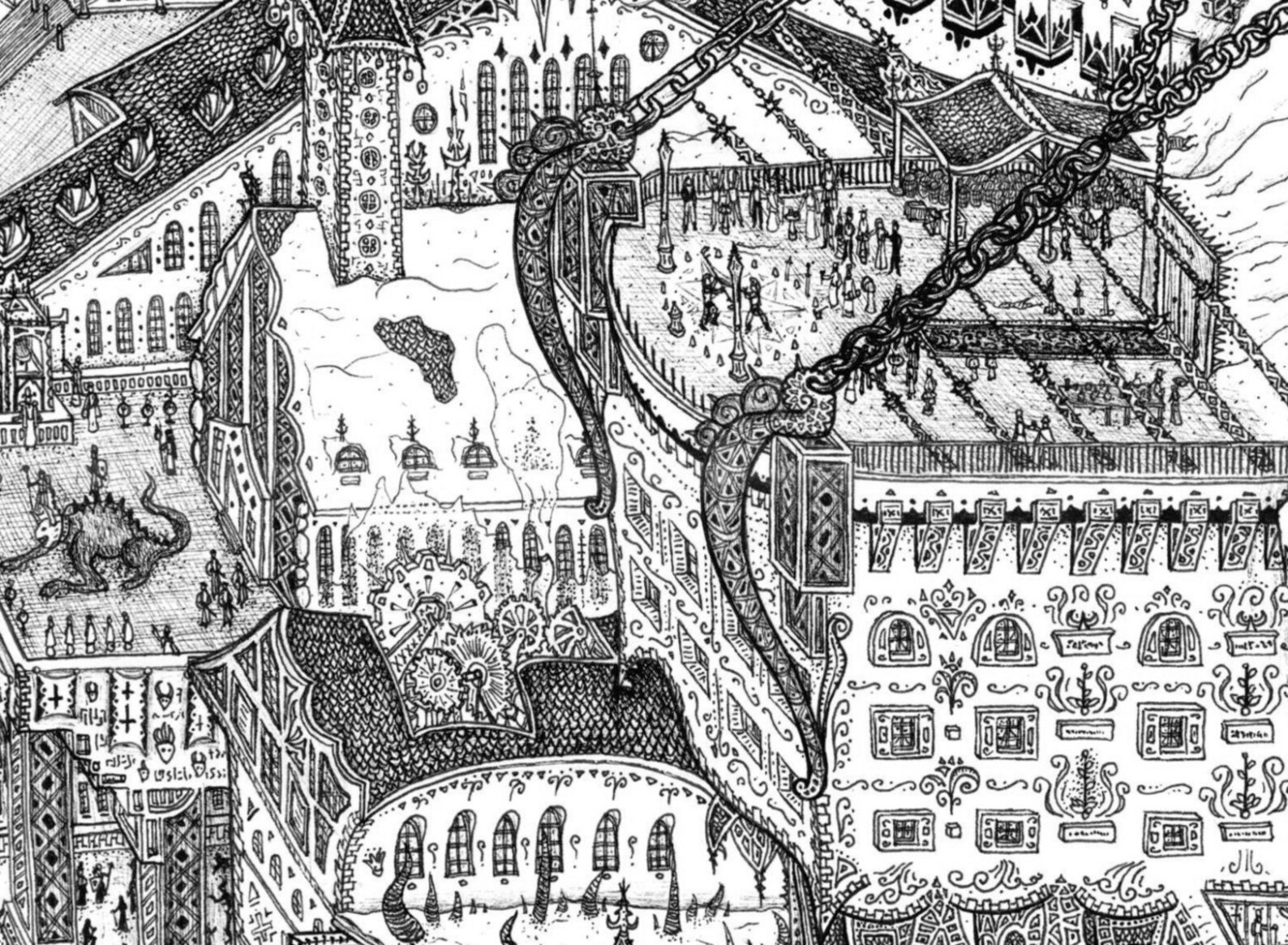 Underground Ink drawing print A3 42x30cm | Etsy