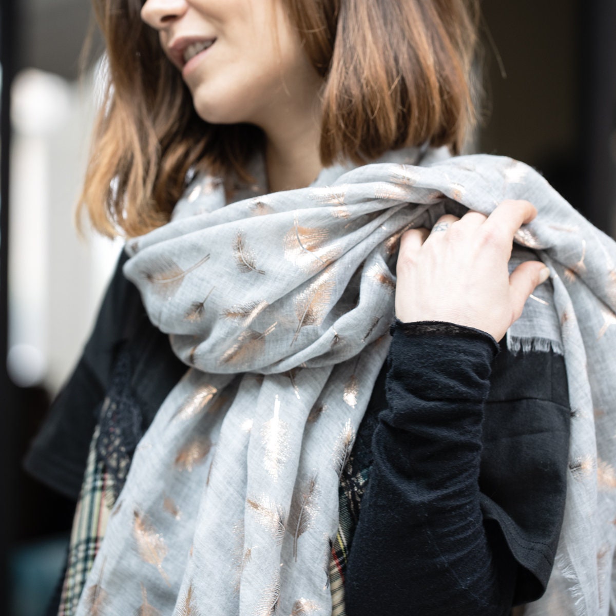 Thinking of You Feathers Letterbox Scarf Gift Personalised - Etsy UK