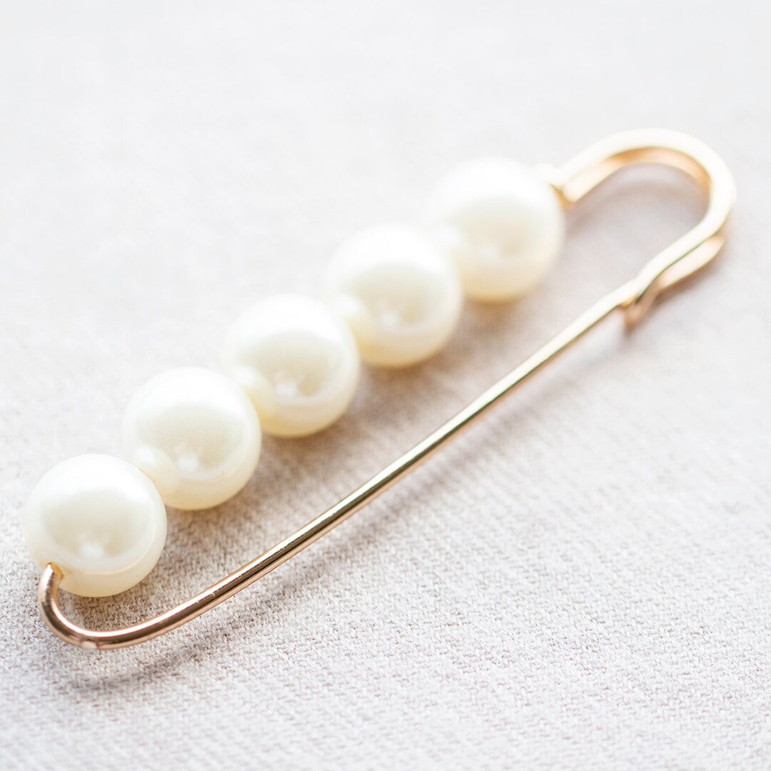 Delicate Multi-pearl Scarf Pin Brooch - Etsy UK