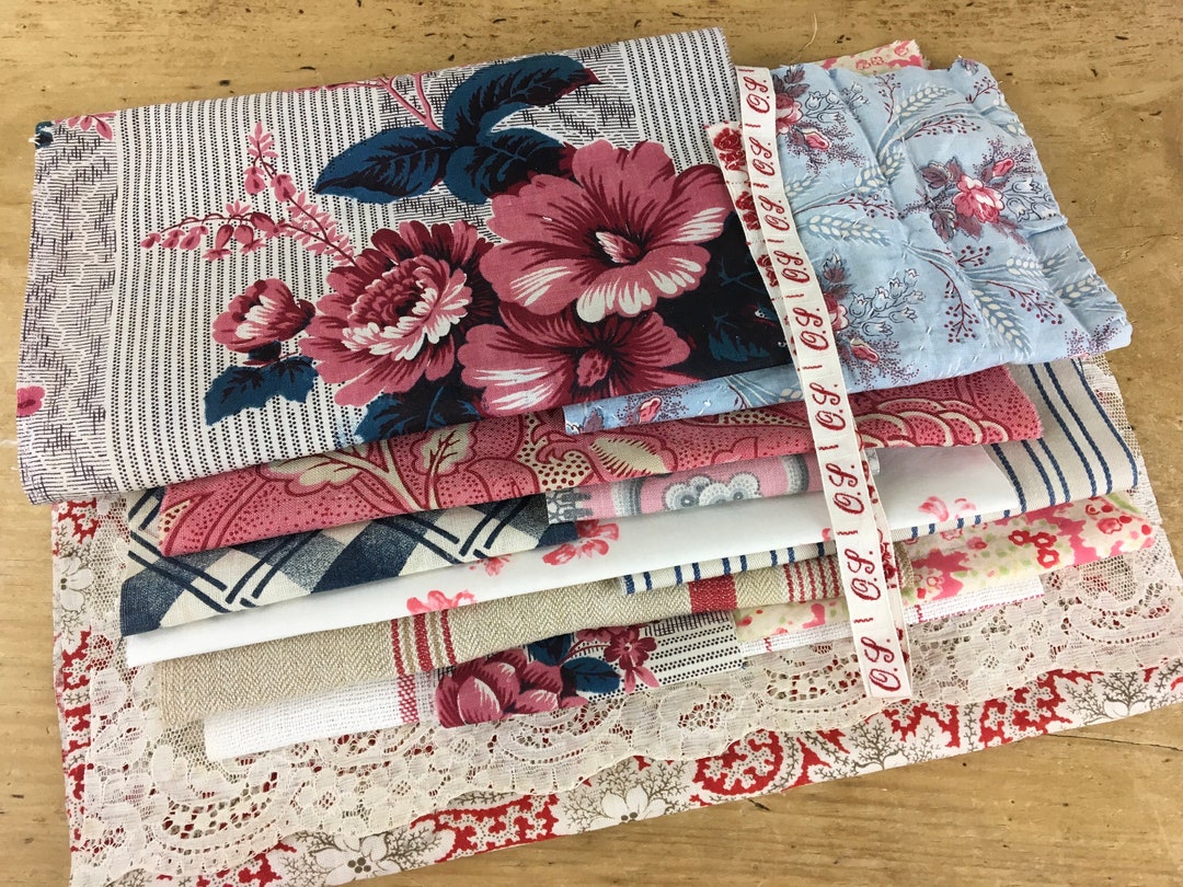 Vintage Scrap Pack Floral Fabric Pieces for Craft Patchwork Projects ...