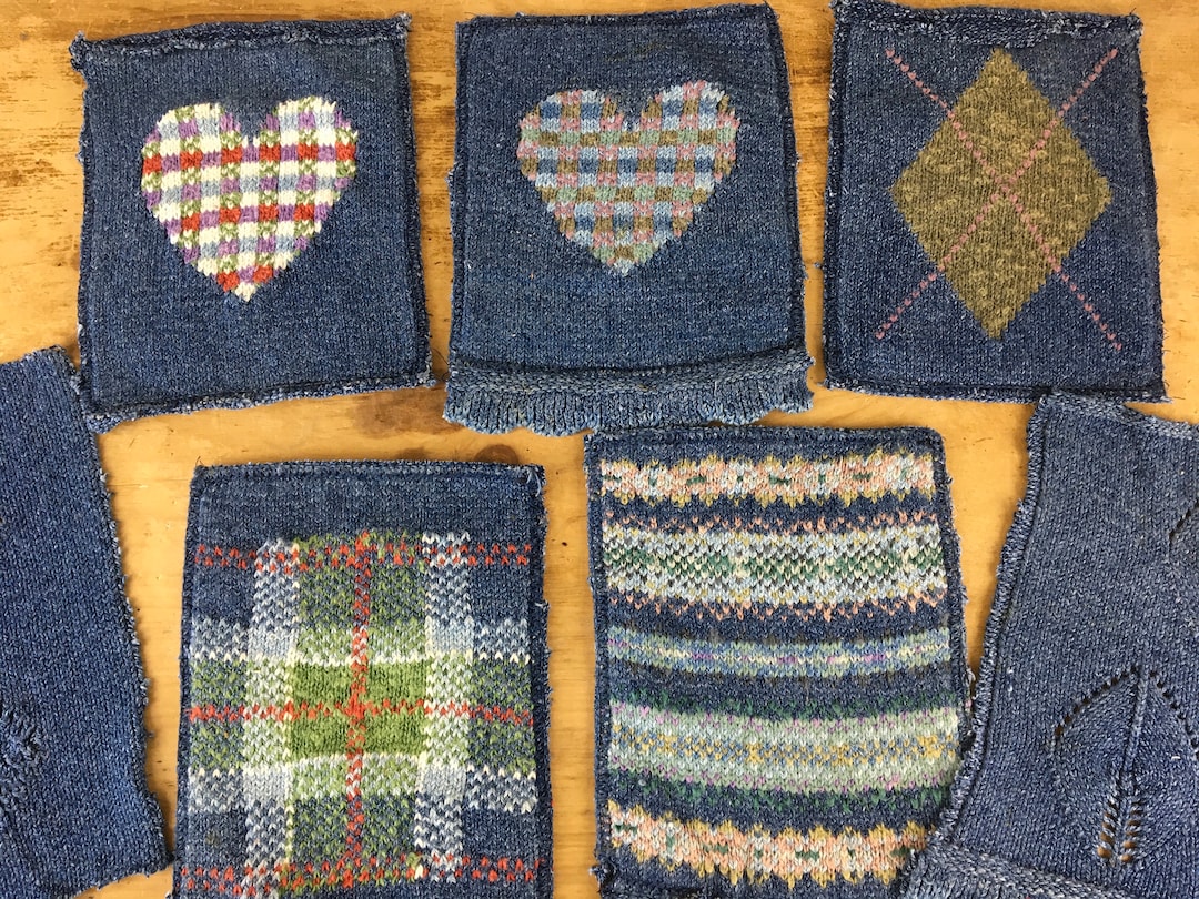 Vintage Scrap Pack Wool Bundle Fabric, Patches, Pieces Ideal for Small ...