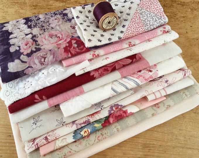 Vintage Fabric Pieces, Scrap Pack for Incorporating Into Art Projects ...
