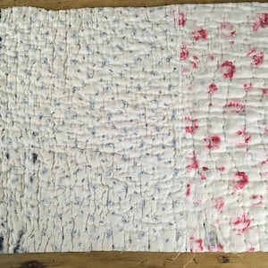 Timeworn, Frayed Worn Vintage Quilt Piece for Craft, Arts, Patchwork ...