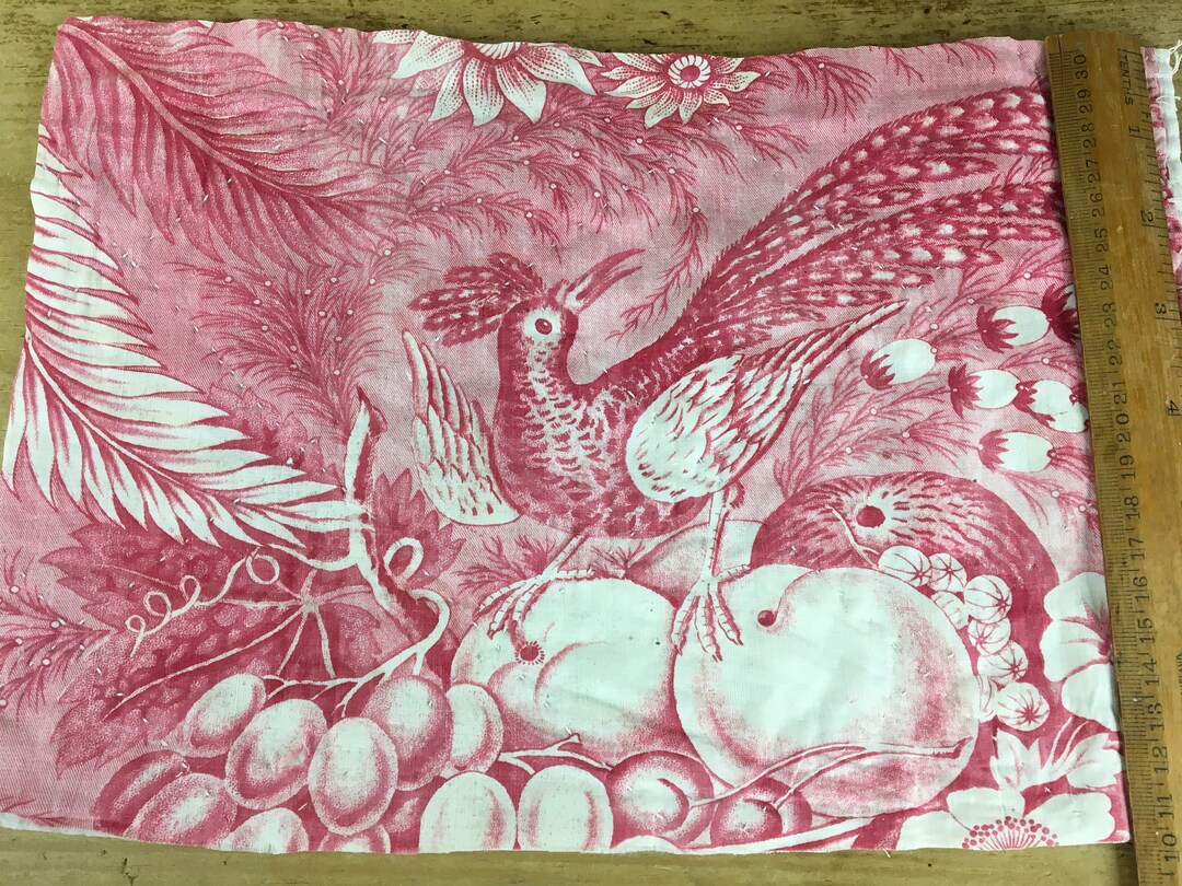 Vintage Quilted Toile Piece for Projects, Crafts, Sewing Projects ...