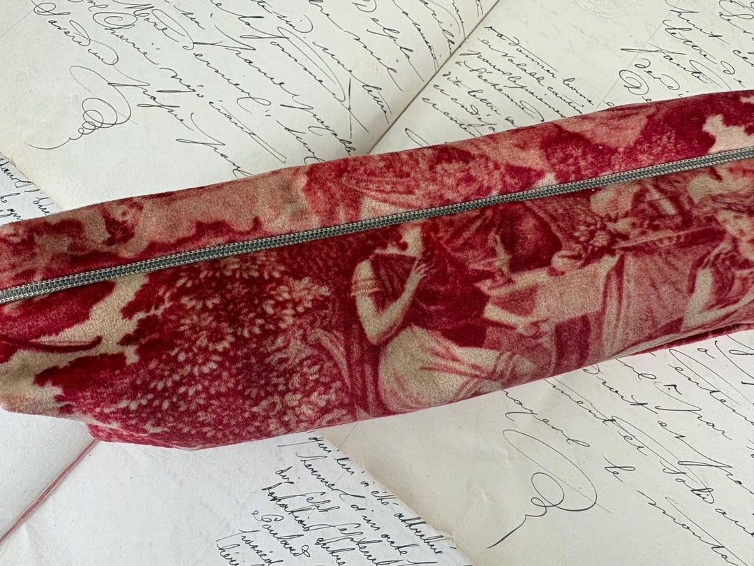 Super Soft Velvety Toile Themed Pencil Case - Etsy