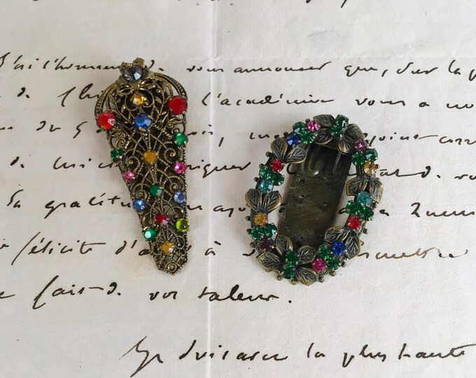 Pretty Vintage Jewellery Dress Clips for Collectors, Crafts, Finishing ...