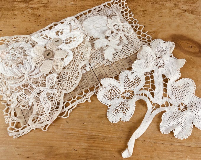 Vintage Lace, Motifs Scrap Pieces for Craft Patchwork Projects, Slow ...