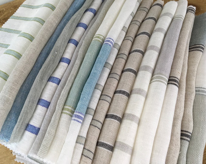 18 Linen Pieces, Bundle for Projects Crafts, Patchwork, Sewing, Slow ...