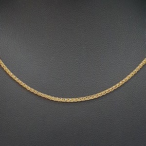 18K Yellow Gold Ladies Fancy Chain Necklace 18" Inches Long Hallmarked ...